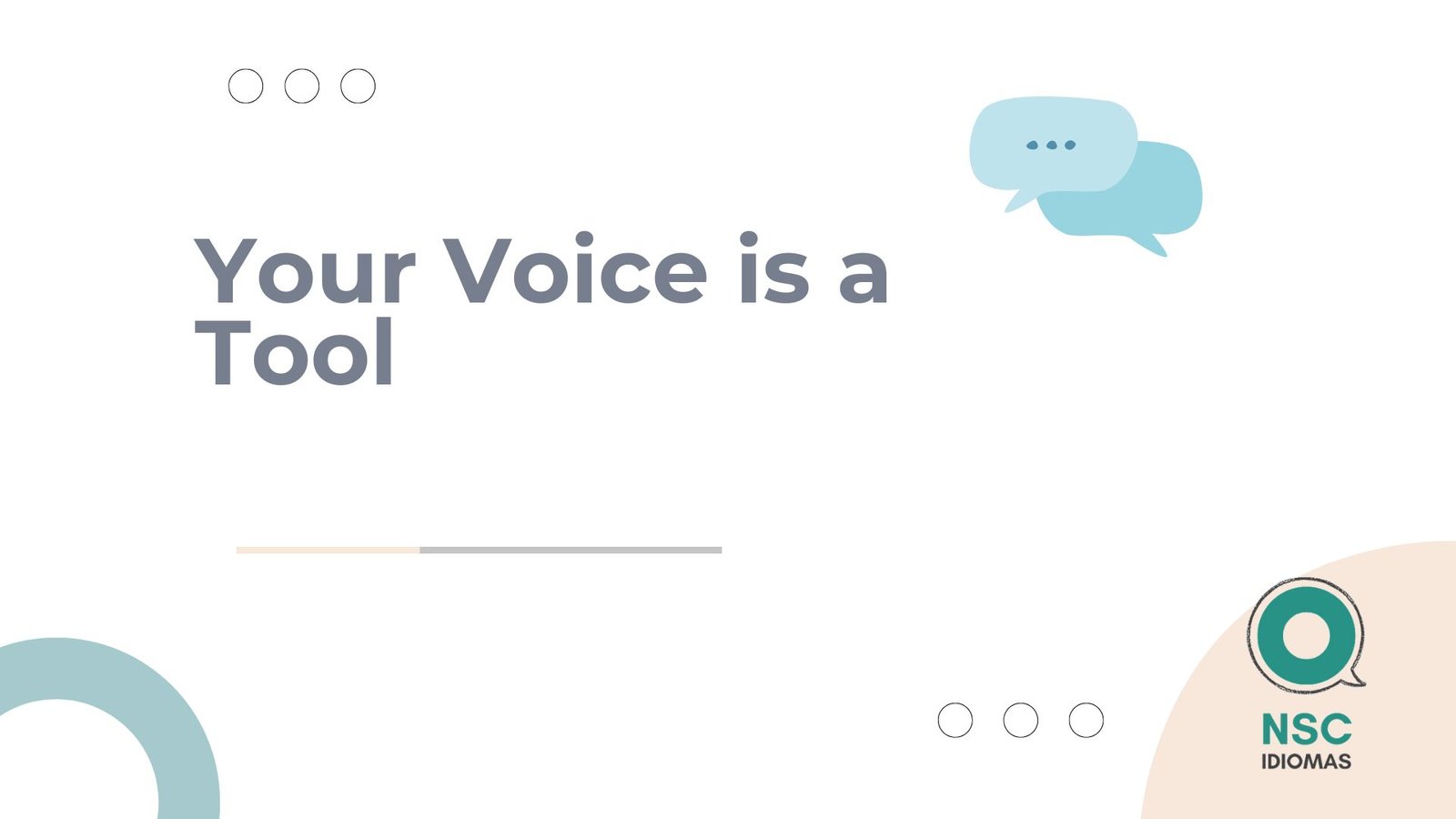 Lesson 8: Your Voice is a Tool + Activities